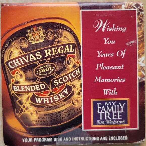 Media | Vintage Floppy Diskette Chivas Regal My Family Tree For Windows ...